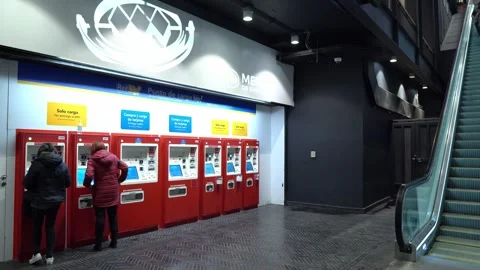 New self-service machines in the Santiag... | Stock Video | Pond5