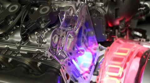 new technology car hybrid engine | Stock Video | Pond5
