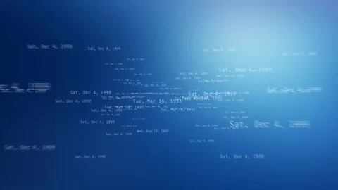 new year 2018 - random dates Blue | Stock Video | Pond5