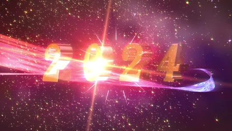 New Year 2024 opening animation in 4K | Stock Video | Pond5