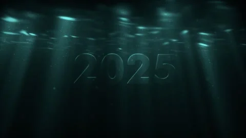 New Year 2025 Underwater Animation. 2025... | Stock Video | Pond5