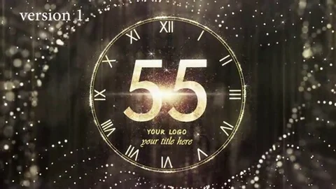 New year countdown gold ~ After Effects Template #82452687