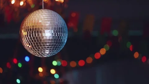 New Year's disco ball, New Year's mirror... | Stock Video | Pond5