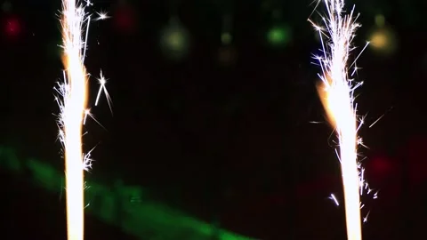 New Year's fireworks are lit on the side... | Stock Video | Pond5