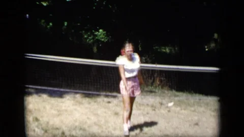 NEW YORK-1948: Girls Playing Badminton N... | Stock Video | Pond5