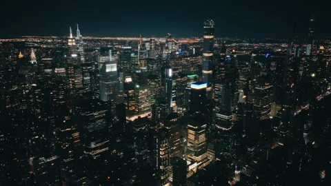 New York City high angle aerial view of ... | Stock Video | Pond5