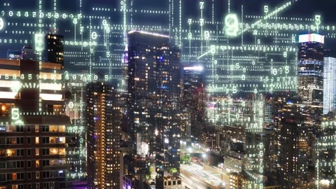 New York City Matrix. | Stock Video | Pond5