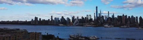 New York City Skyline 4K UltraWide Hyper... | Stock Video | Pond5