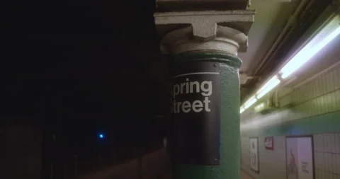 New York City Subway, Spring Street Unde... | Stock Video | Pond5