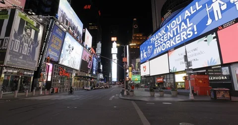 New York City Times Square night empty c... | Stock Video | Pond5