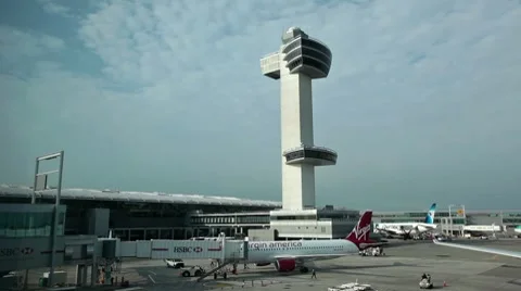 New York JFK Airport control tower P HD ... | Stock Video | Pond5