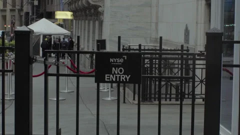 New York Stock Exchange, No Entry Sign, ... | Stock Video | Pond5
