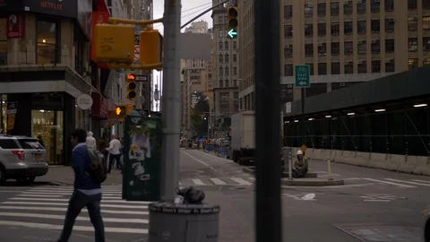 New York Street And Classic Crosswalk A... | Stock Video | Pond5