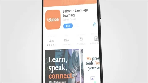 New York, USA - 1 May 2023: Babbel Logo ... | Stock Video | Pond5