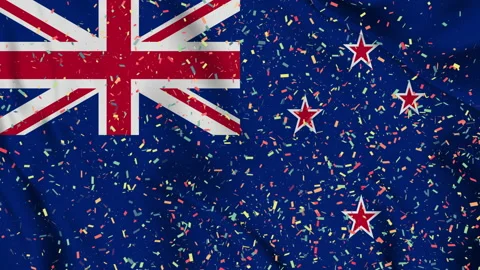 New Zealand flag seamless animation with... | Stock Video | Pond5