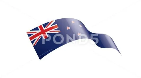 New Zealand flag, vector illustration on a white background: Royalty Free #103408594