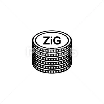 New Zimbabwe Currency Symbol, The Zimbabwe Gold Icon, ZiG Sign ~ Clip ...