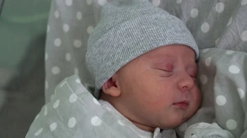 Newborn Baby Red Cute Face Portrait Earl... | Stock Video | Pond5