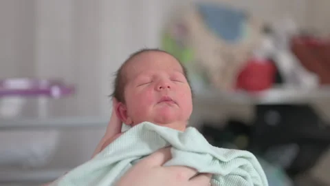 Newborn Baby In Upright Position With Th... | Stock Video | Pond5