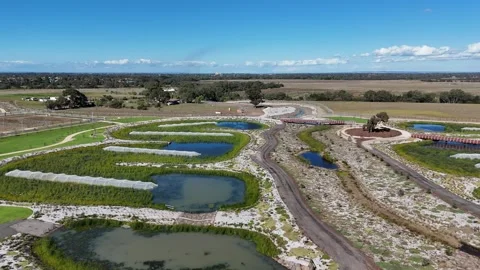 a newly constructed wetland system in Me... | Stock Video | Pond5