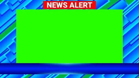 news alert with green animation in reali... | Stock Video | Pond5