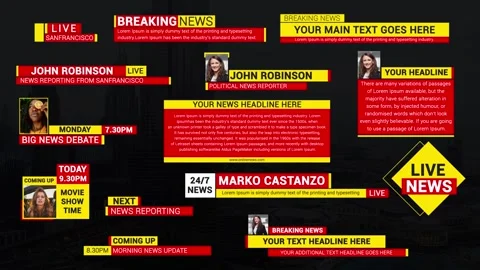 After Effects: News Broadcast Lower Thirds #224844349
