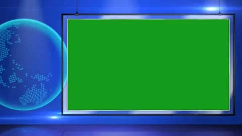 News bulletin frame with green screen ba... | Stock Video | Pond5