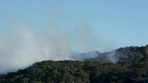 News Helicopter Above Smoke from Back bu... | Stock Video | Pond5