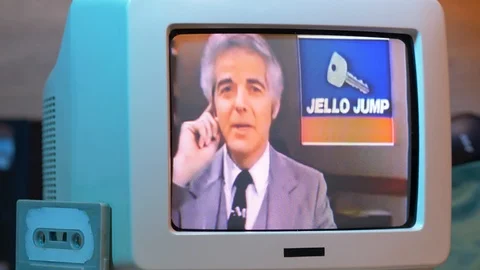 News Presenter on a 80s 90s Retro Televi... | Stock Video | Pond5