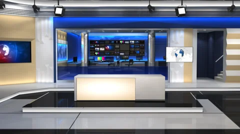 News Studio Stock Video Footage | Royalty Free News Studio Videos | Pond5