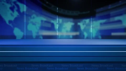 News studio background world map with an... | Stock Video | Pond5