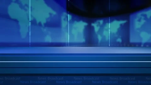 News studio background world map with an... | Stock Video | Pond5