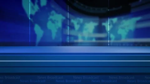 News studio background world map with an... | Stock Video | Pond5