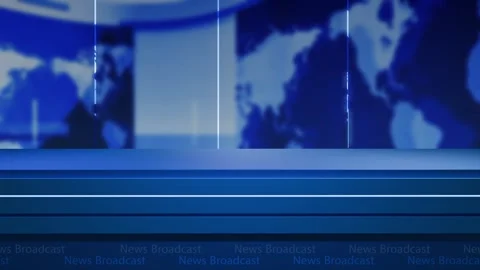 News studio background world map with an... | Stock Video | Pond5