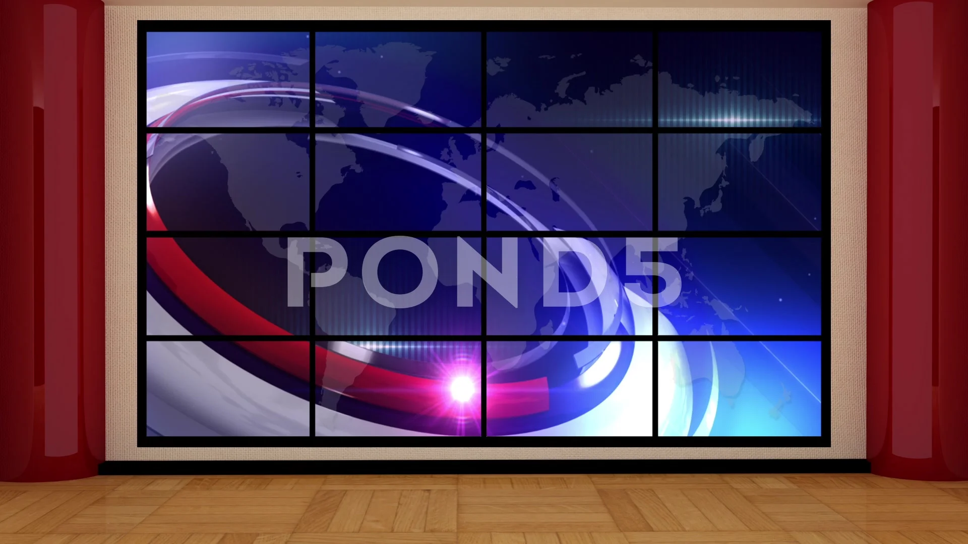 News Tv Studio Set 255 Virtual Green Screen Background Royalty Free