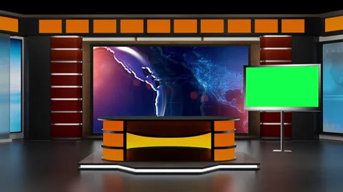 News Tv Studio Set Stock Video Footage | Royalty Free News Tv Studio Set Videos | Pond5