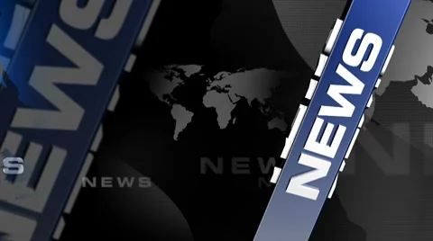 News Vertical BLUE broadcast background | Stock Video | Pond5