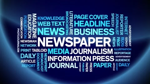 Newspaper animated tag word cloud,animat... | Stock Video | Pond5