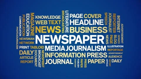 Newspaper animated tag word cloud,animat... | Stock Video | Pond5