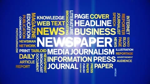 Newspaper animated tag word cloud,animat... | Stock Video | Pond5