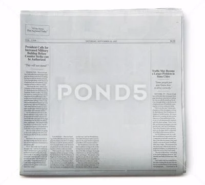 Newspaper Front Partial Blank 2 Stock Image ~ #80973296