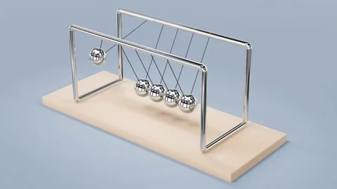 Newton's cradle - 3d animation | Stock Video | Pond5