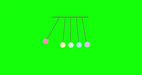 Newton's cradle 4k resolution animation.... | Stock Video | Pond5
