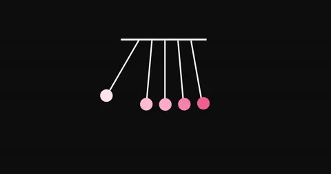 Newton's cradle 4k resolution animation.... | Stock Video | Pond5