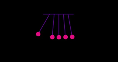 Newton's cradle 4k resolution animation.... | Stock Video | Pond5