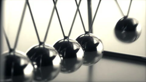 Newton's cradle, animation | Stock Video | Pond5