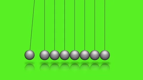 Newton's Cradle Animation with Pendulum ... | Stock Video | Pond5