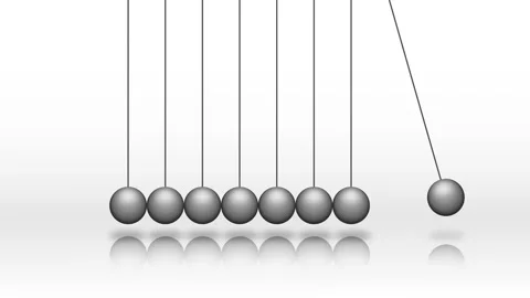 Newton's Cradle Animation with Pendulum ... | Stock Video | Pond5