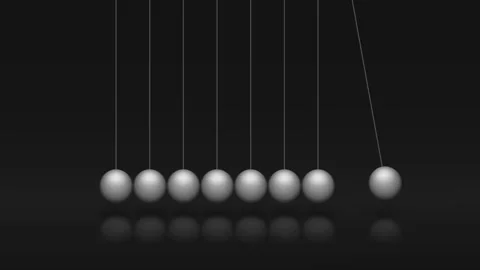 Newton's Cradle Animation with Pendulum ... | Stock Video | Pond5