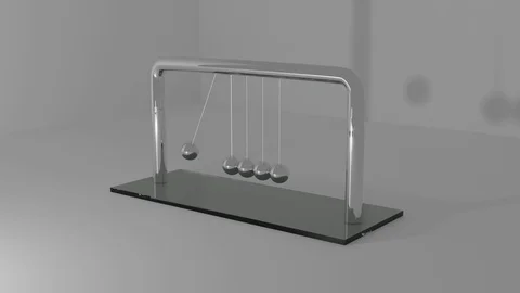 Newton's cradle loopable animation shows... | Stock Video | Pond5